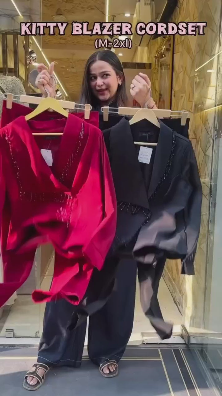 Luxe Fringe Ensemble Co-Ord Set – Roop Sutra